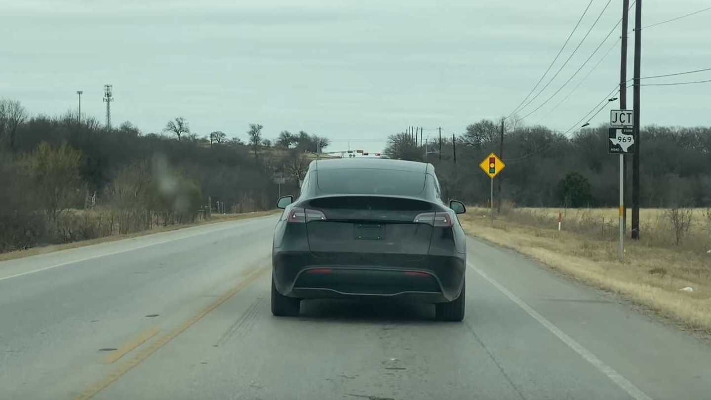Watch Tesla Model Y Spotted Driving Outside Of Giga Austin Plant