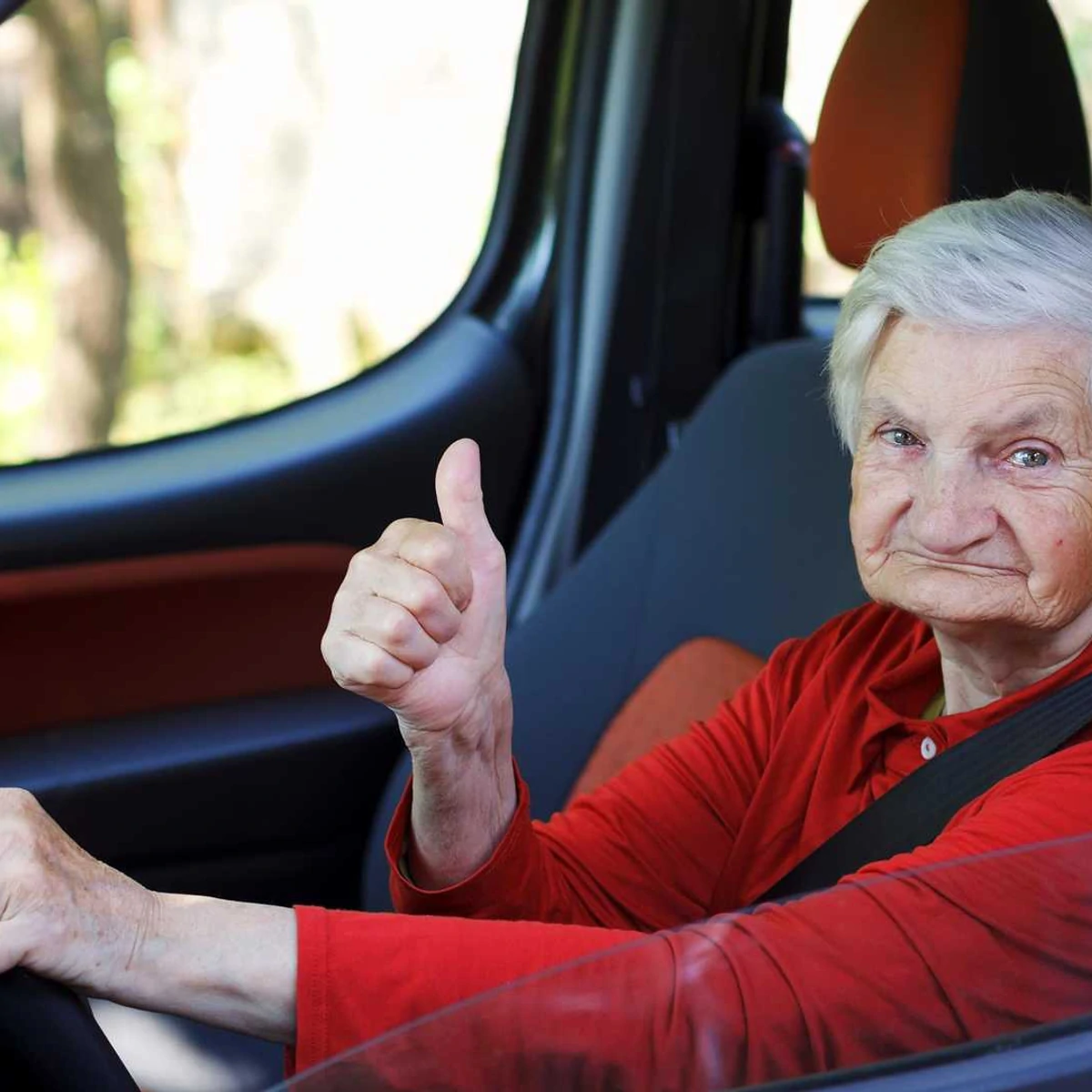 Old Lady Driving