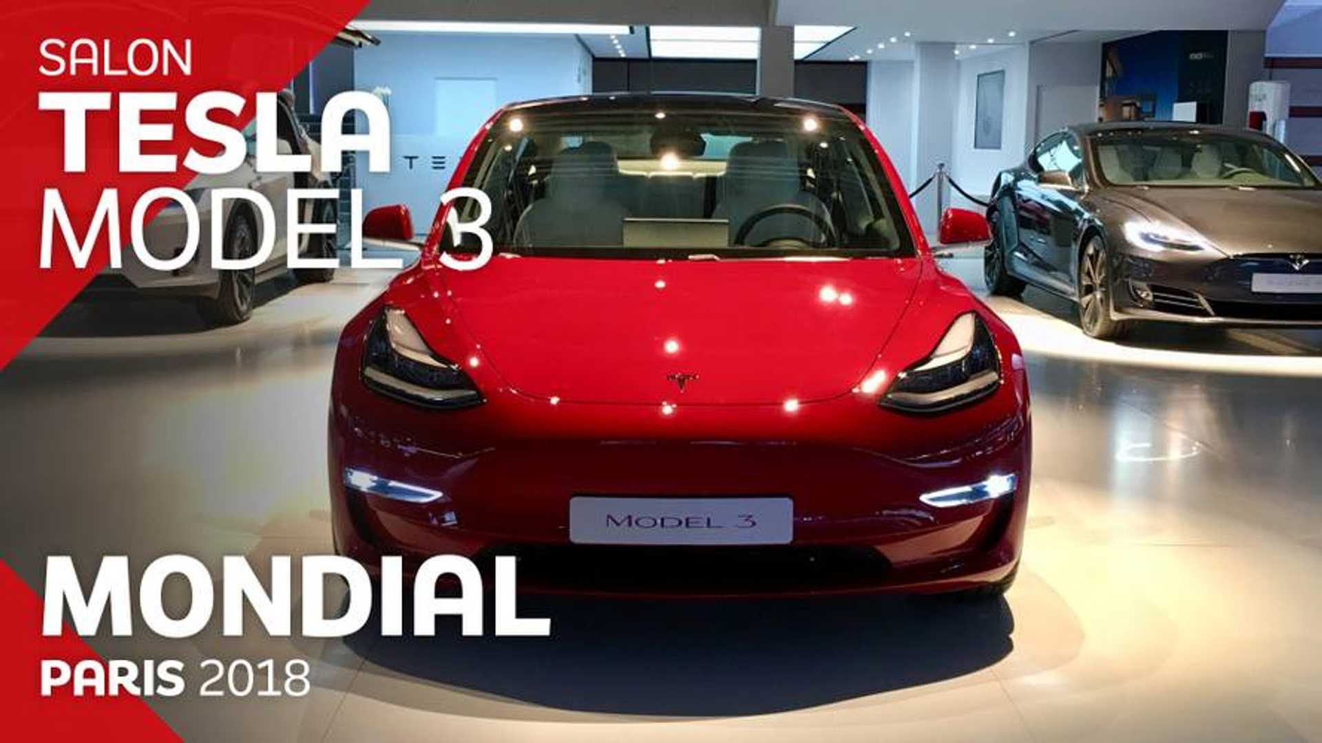 VIDÉO - La Tesla Model 3 en direct du Mondial de Paris