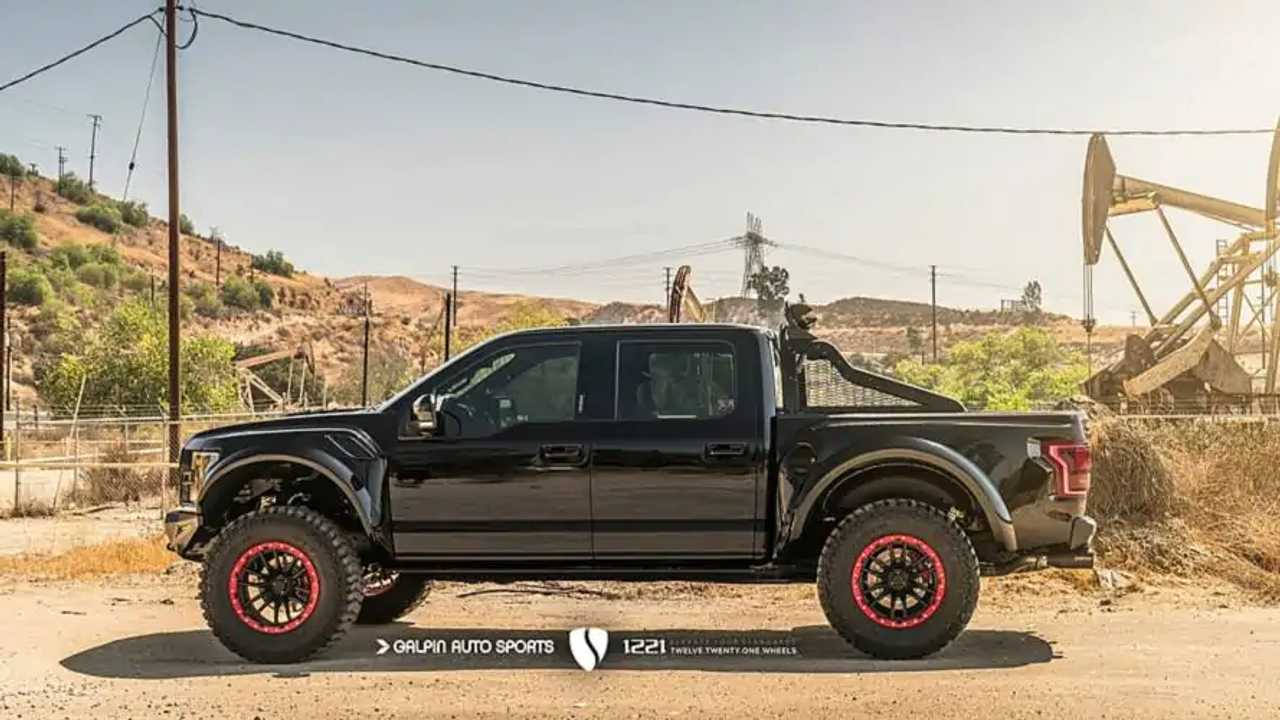 Flat Black Ford Raptors