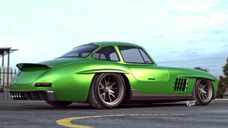 Mercedes 300 SL: Rendering mit Elementen vom AMG GT R