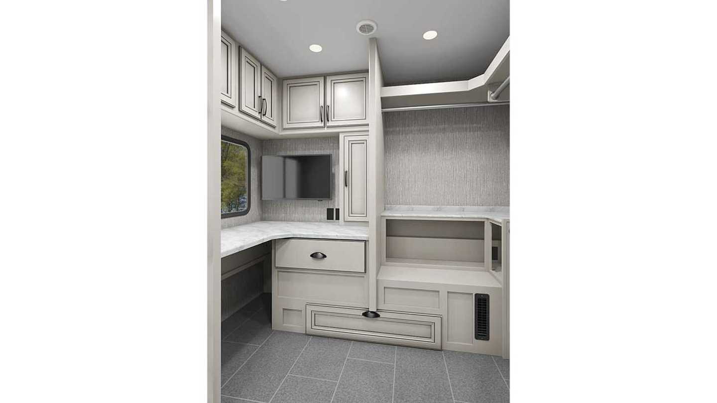 Frontier GTX RV Combines Work And Play With Dedicated Office Space