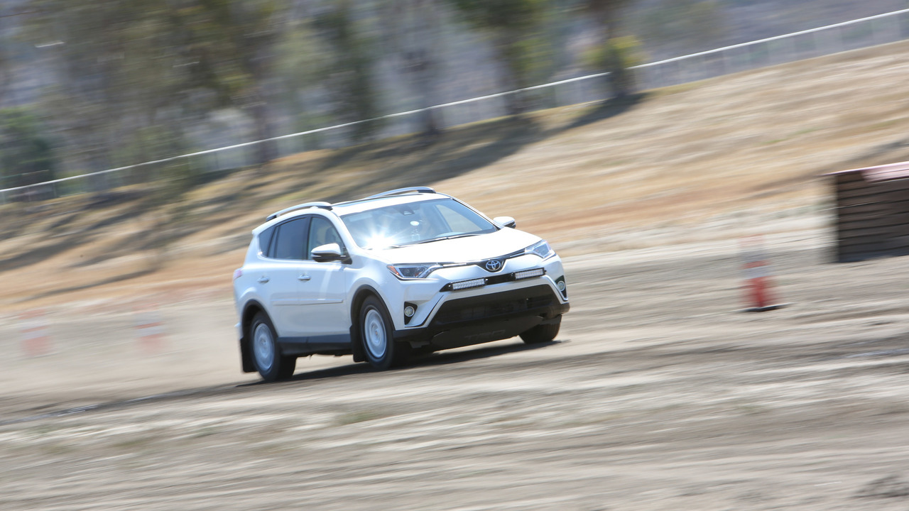 Getting dirty and sideways in a pair of rally-ready Toyota RAV4s