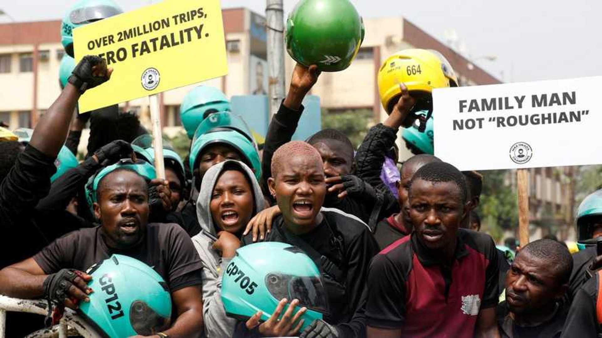 Lagos Protesters Stand Up Against Motorcycle Taxi Ban