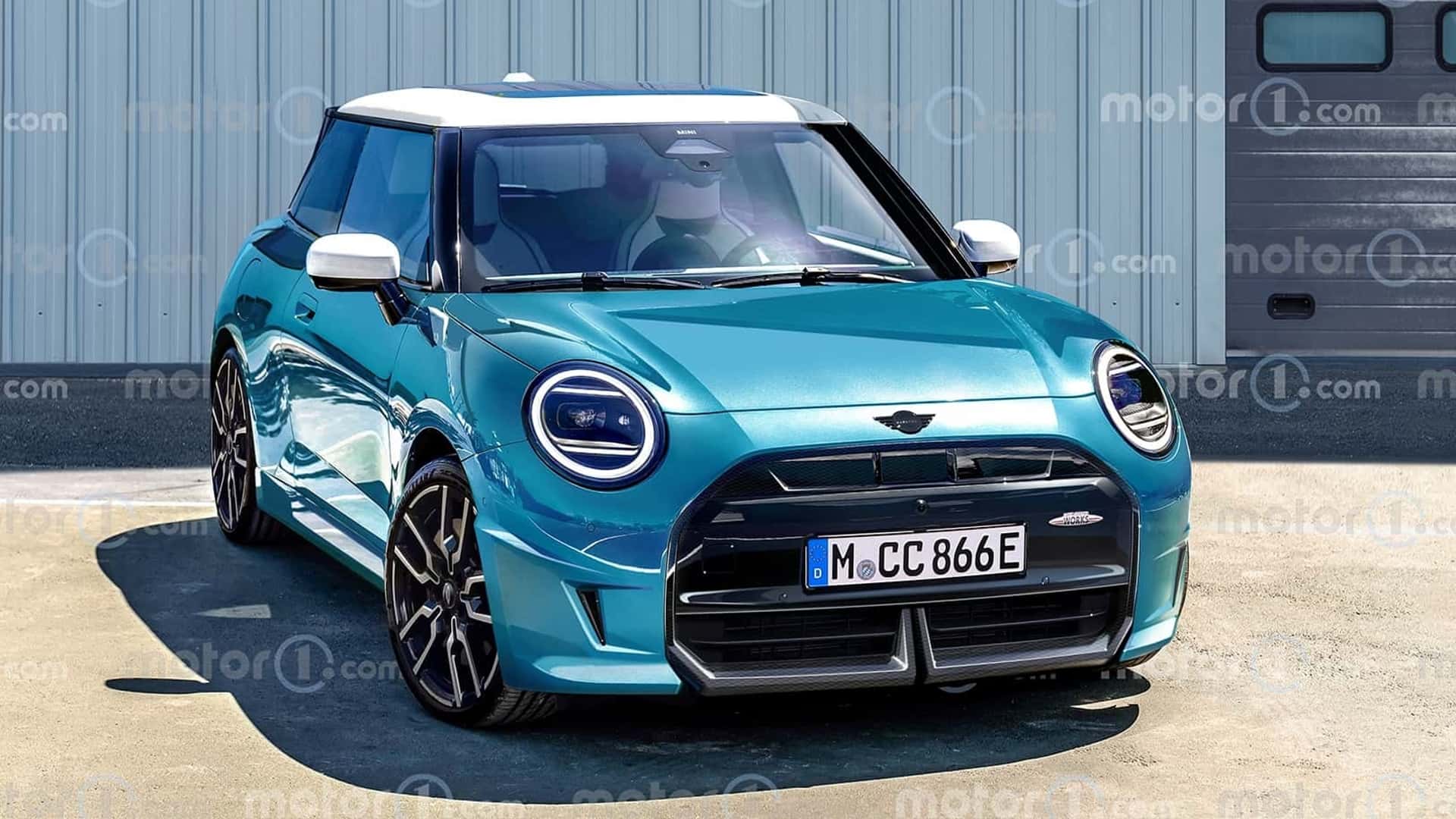 Mini Cooper Electric John-Cooper-Works als Rendering