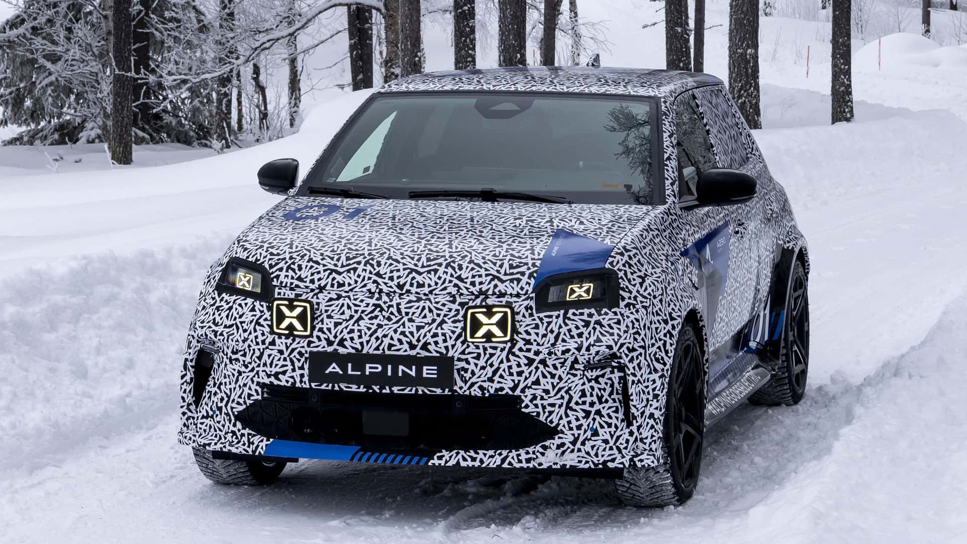 See Alpine A290 EV hot hatch being tested at -30°C