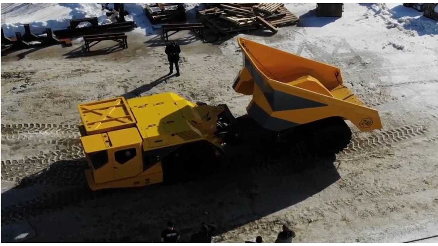 See 40-Ton Electric Mining Truck In Motion