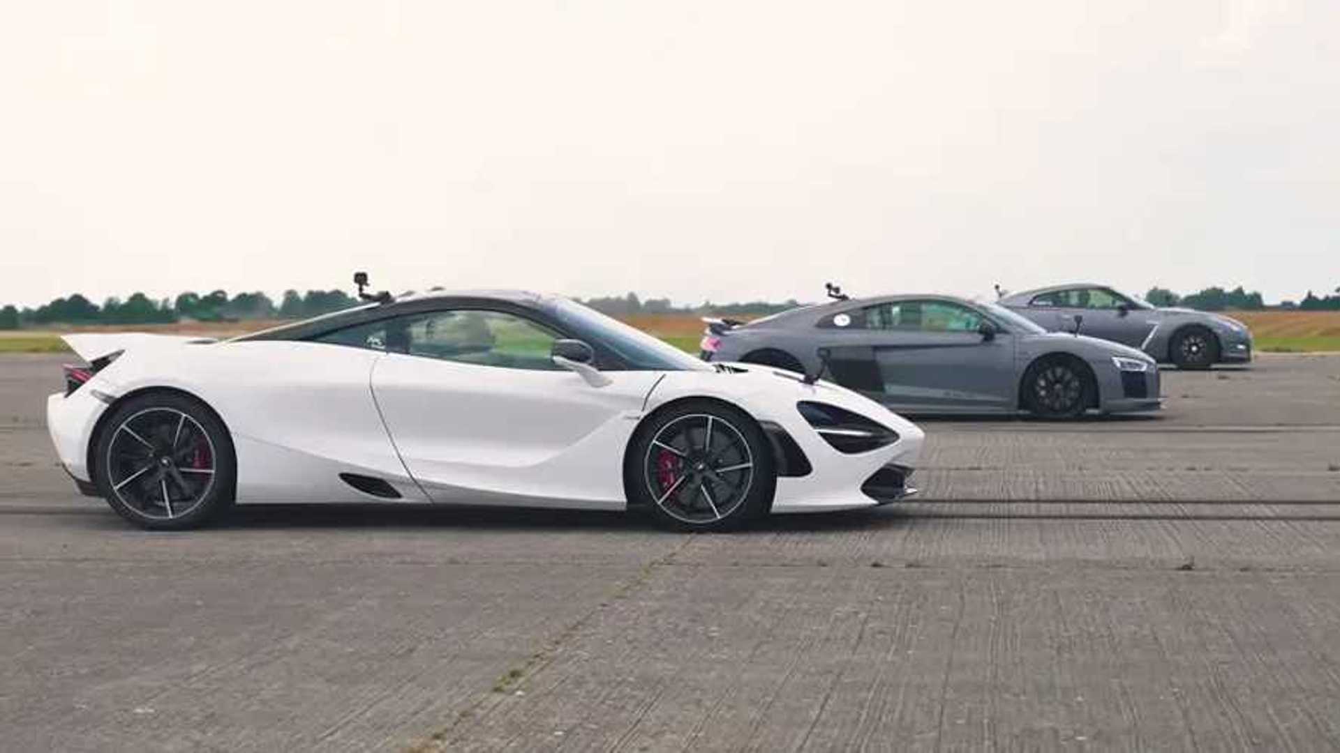 Amikor 3900 lóerő egymásnak feszül: Nissan GT-R vs. Audi R8 vs. McLaren ...