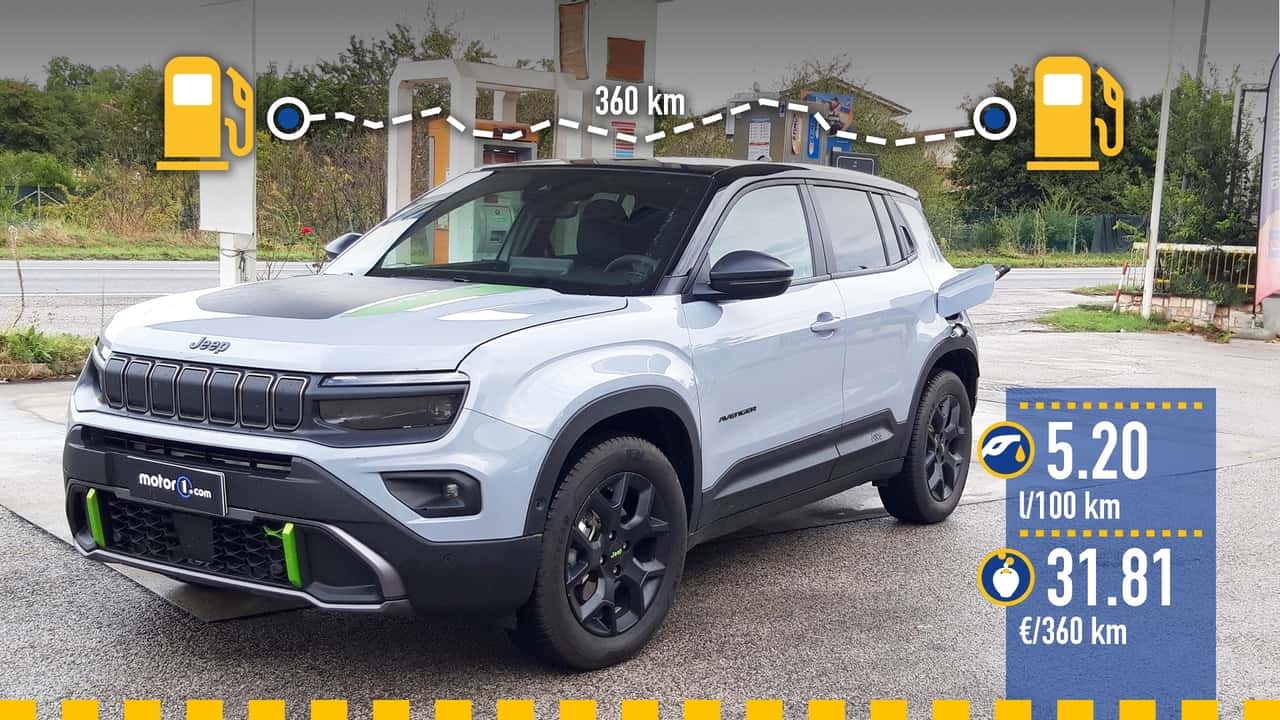 Jeep Avenger 4xe mild hybrid (2025), la prova dei consumi reali