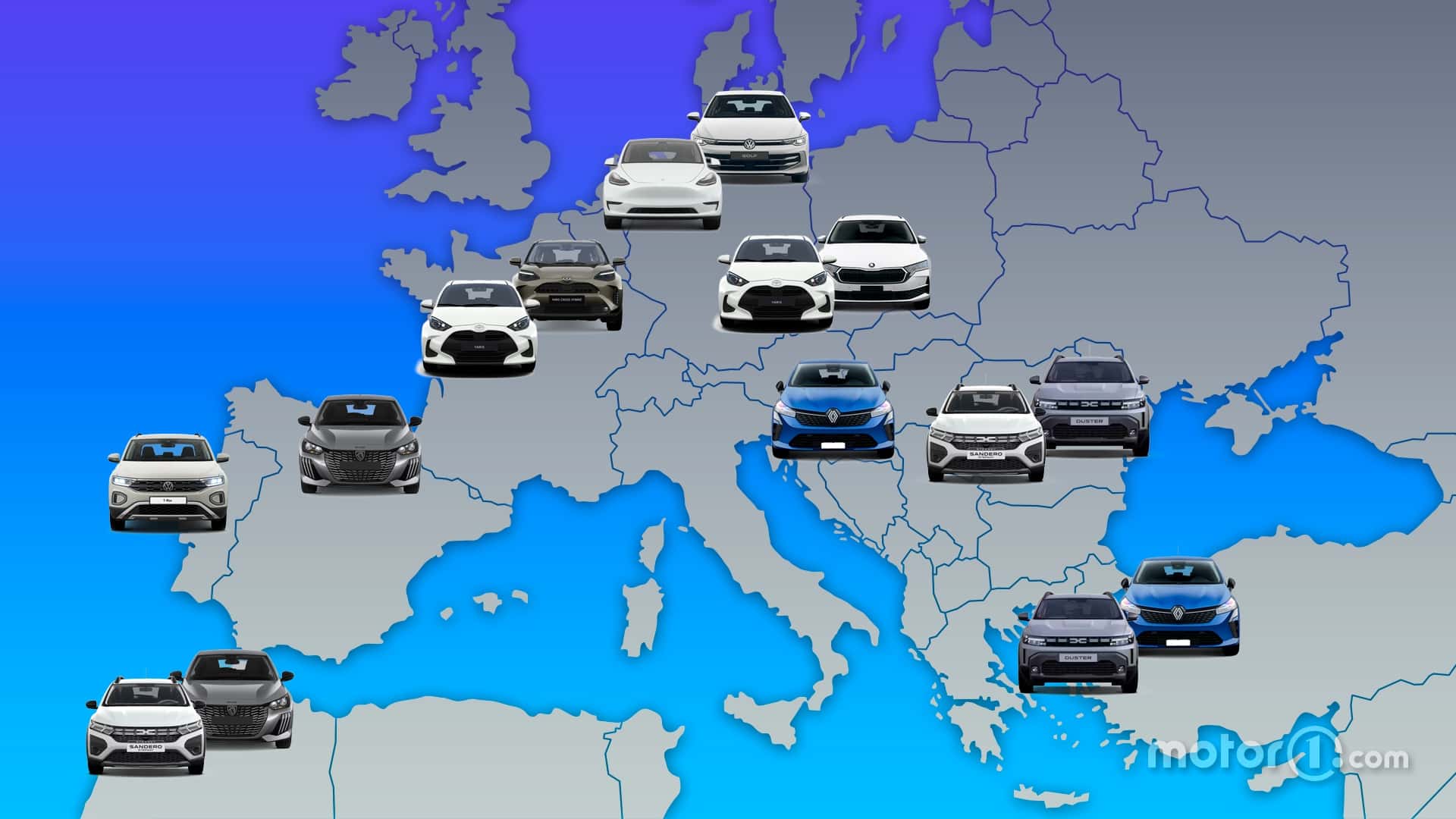 Dove sono costruite le auto più vendute d'Europa