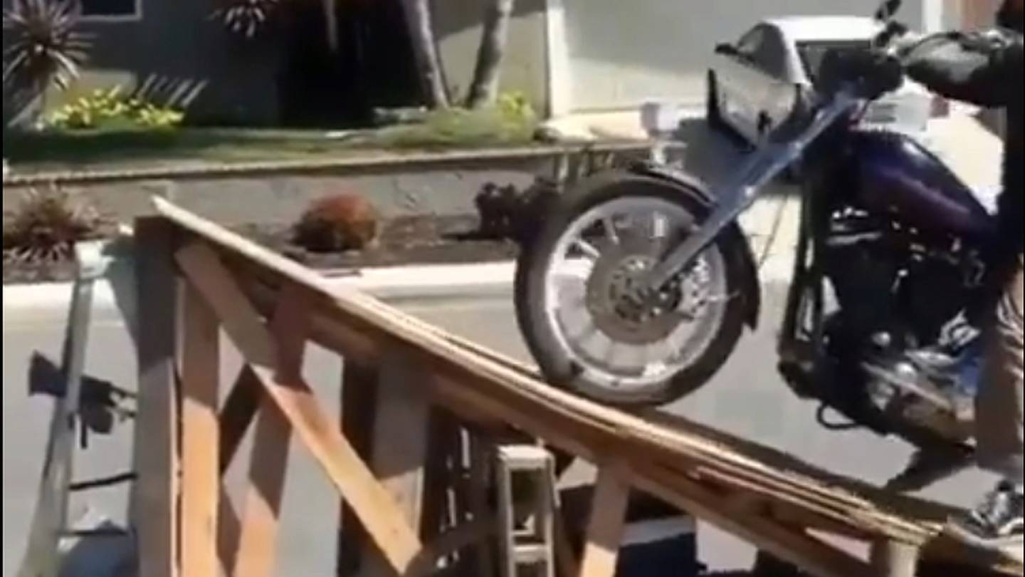 Video of the Day: Guy Jumps Harley FXR, Fails, But Still Epic