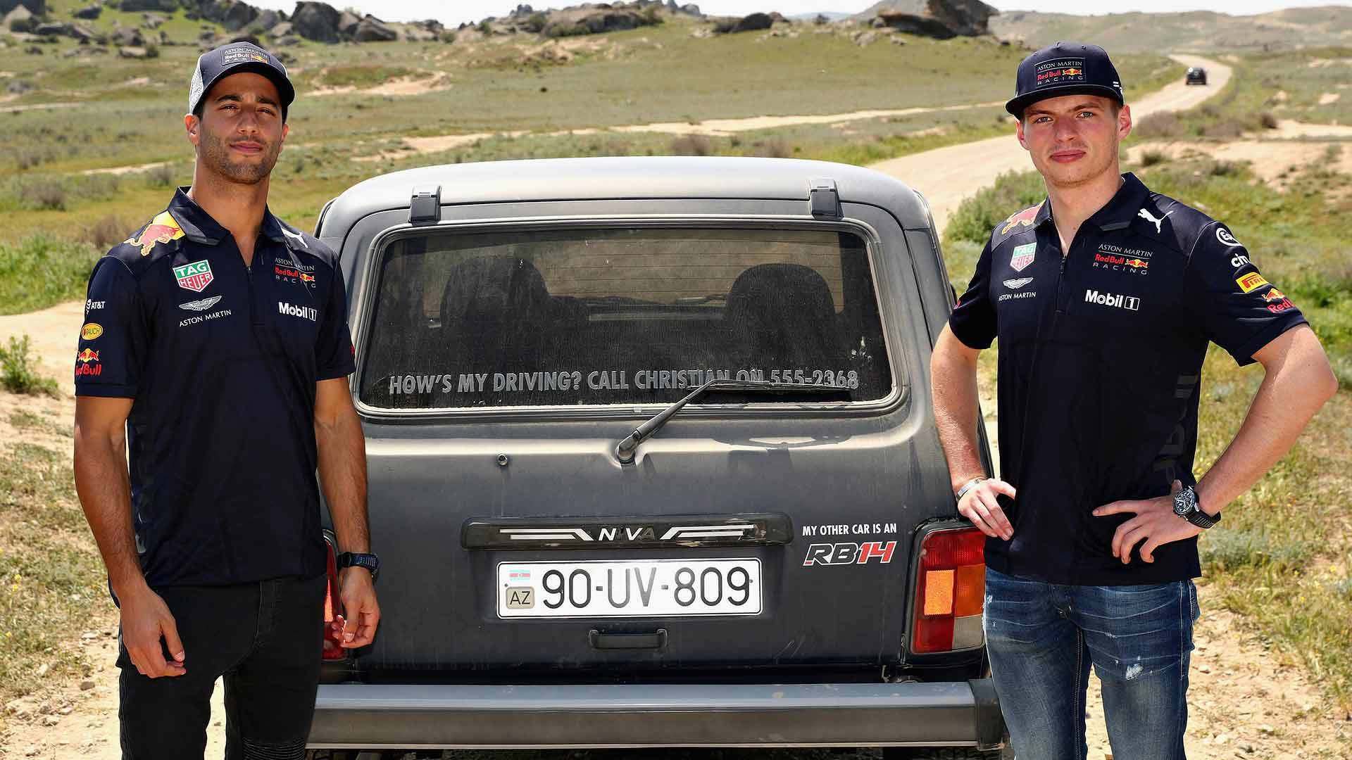 ¿Dos pilotos de F1 al volante de un Lada Niva? A fuego con el 4x4