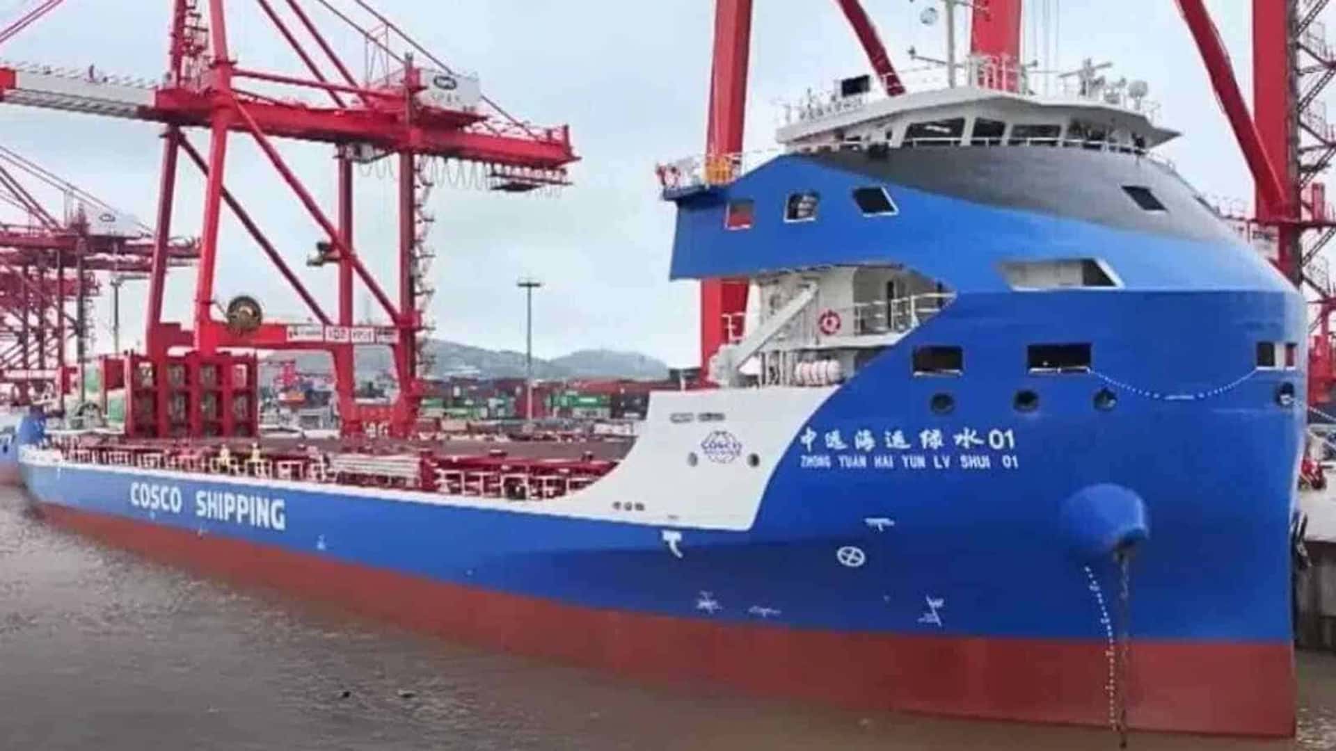 Dalla Cina, parte la nave portacontainer elettrica più grande al mondo