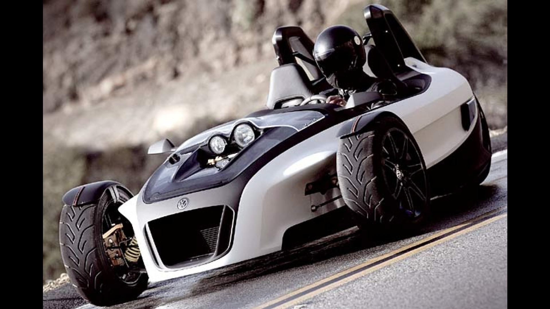 Dreiradstudie VW GX3: Schneller mit einem Rad weniger