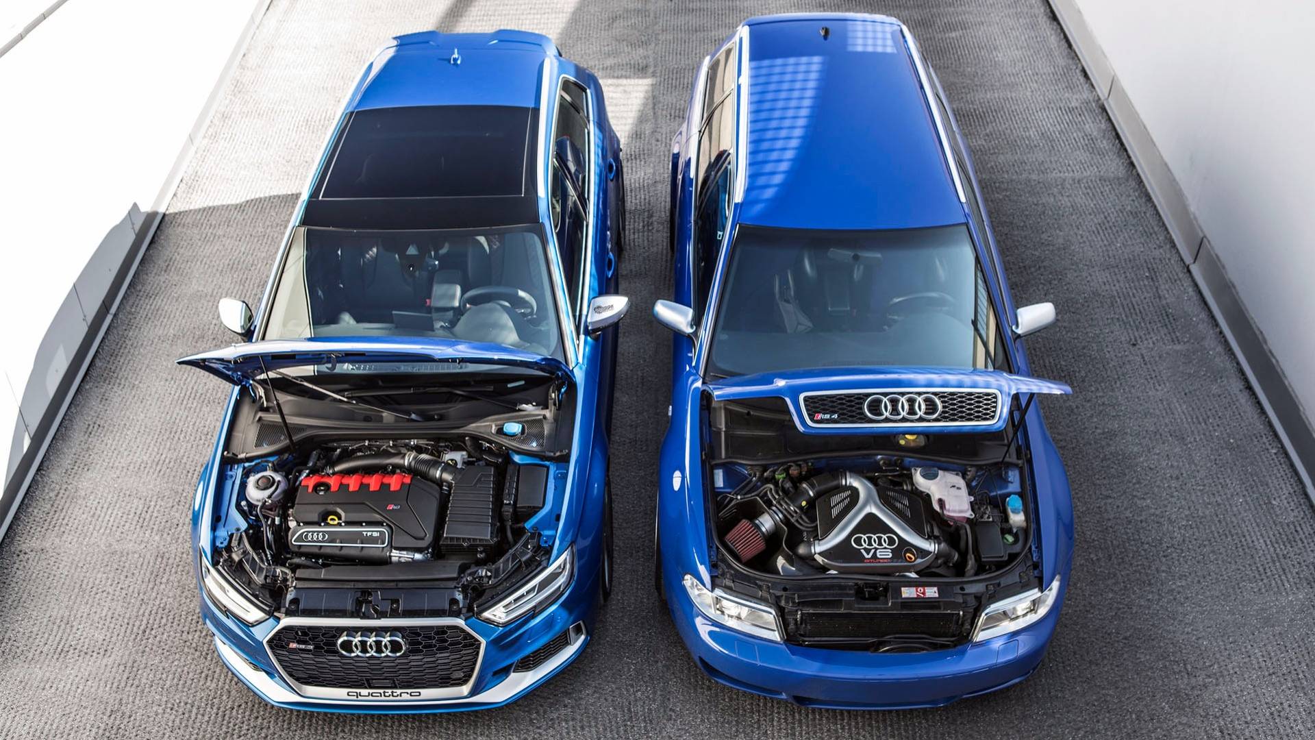 Comparativa RS: Audi RS 3 Sportback 2018 vs. Audi RS 4 Avant 2001