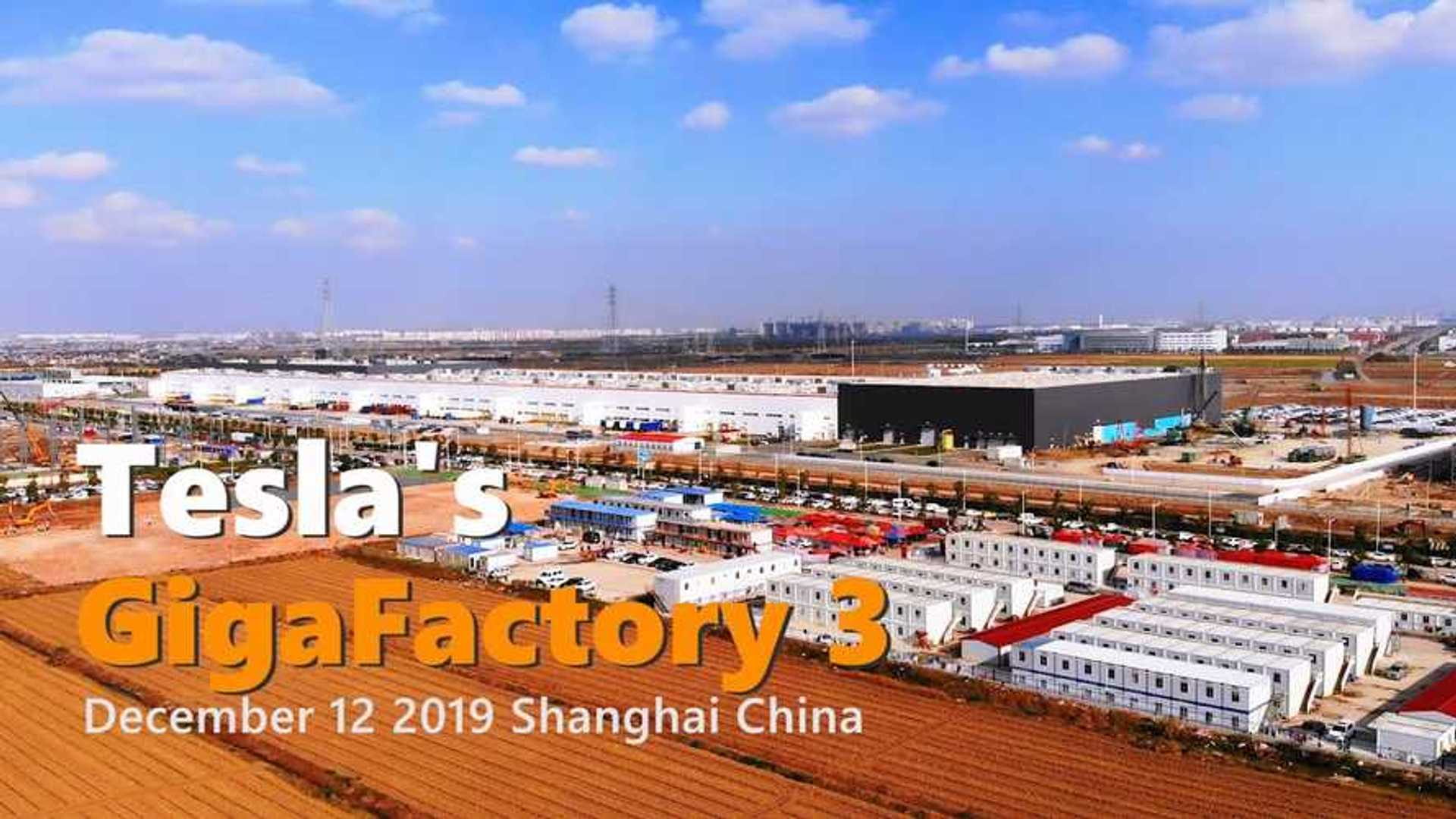 Tesla Gigafactory 3 Construction Progress December 12, 2019: Video