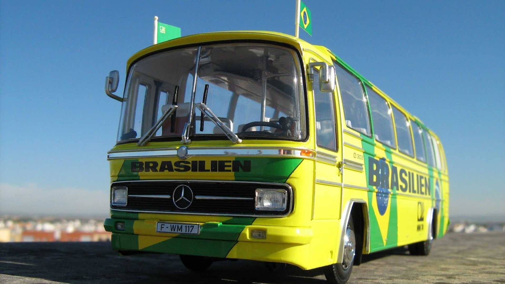 El Mercedes-Benz que transportó a Brasil en el Mundial ´74