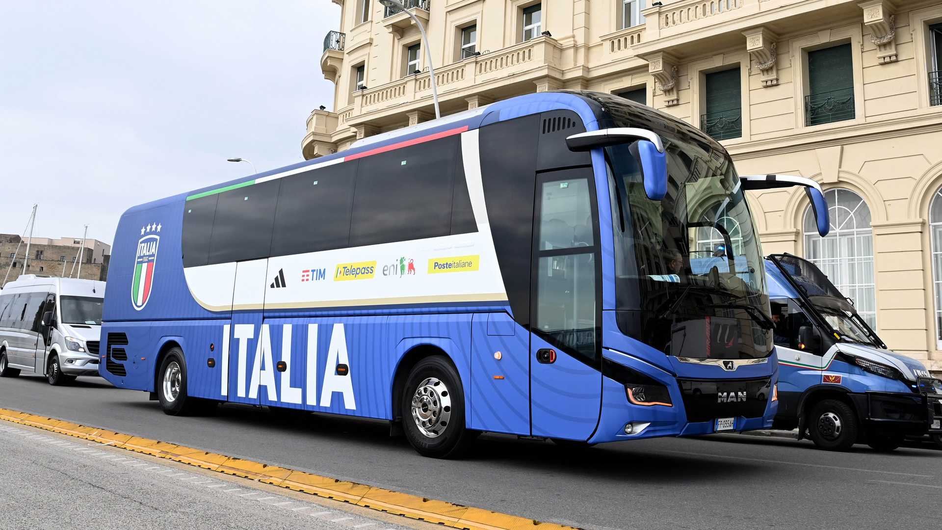 Un MAN Lion's Coach ha trasportato gli Azzurri a Napoli