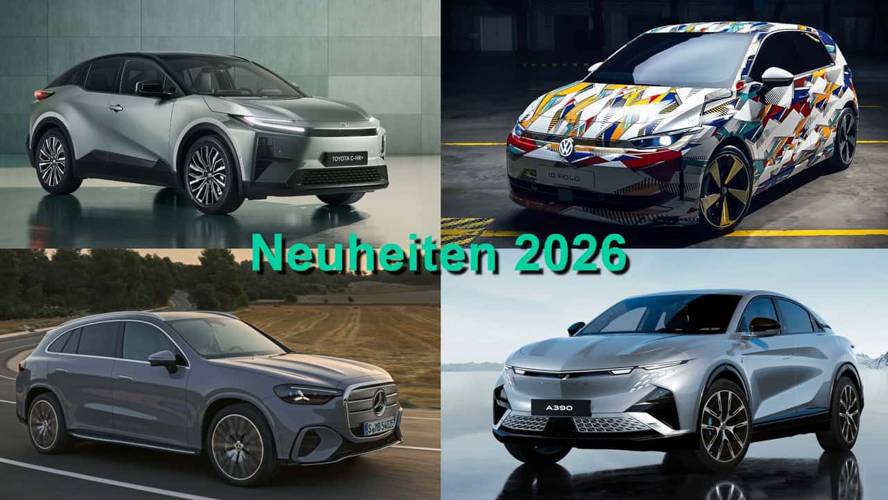 Neuheiten 2026: Diese Elektroautos starten im neuen Jahr