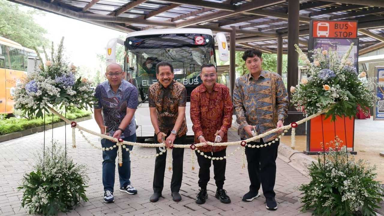 BSD Link Electric Bus Resmi Jadi Alat Transportasi Publik di BSD