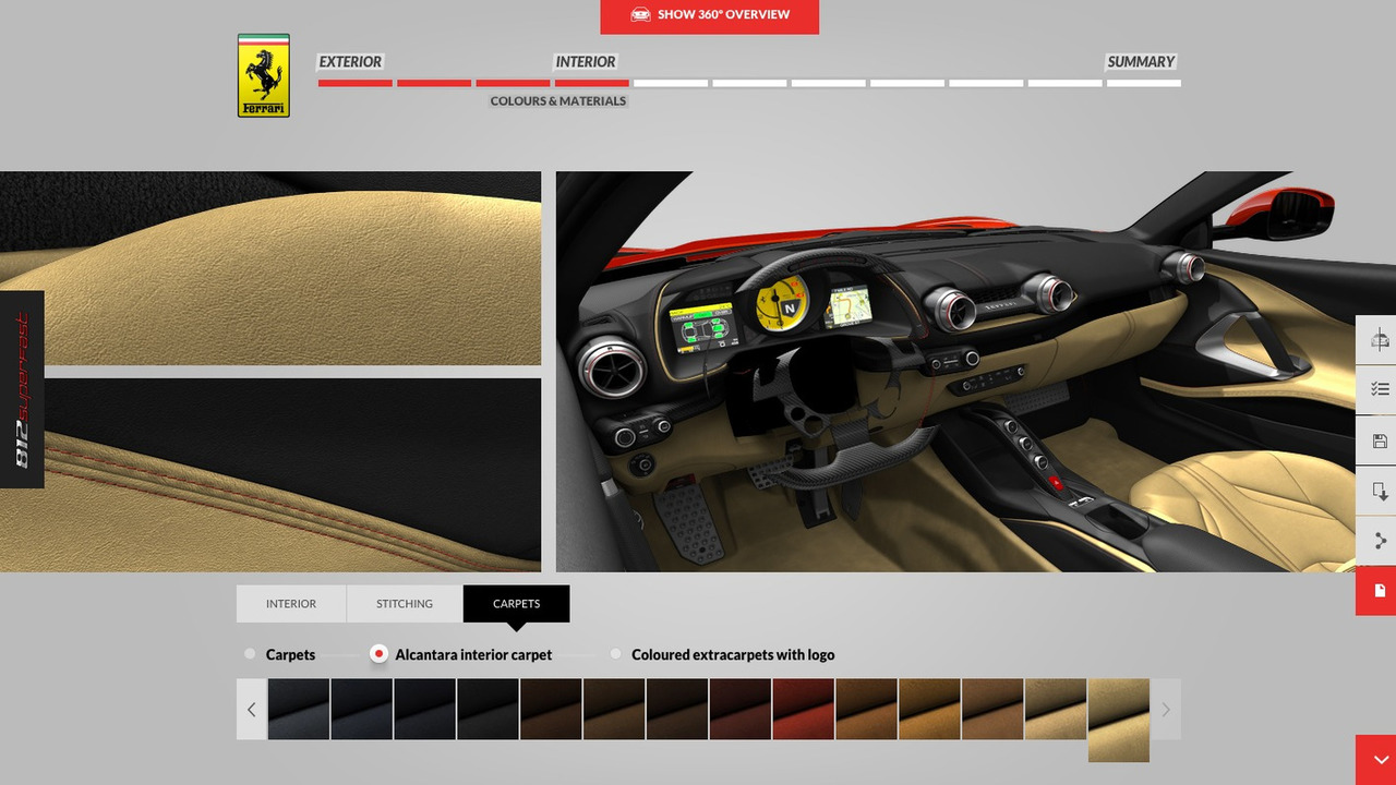 Configurez la Ferrari 812 Superfast de vos rêves