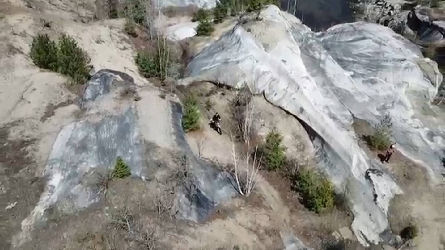 Video: Canadians Ride KLRs to Secret Natural Skate Park