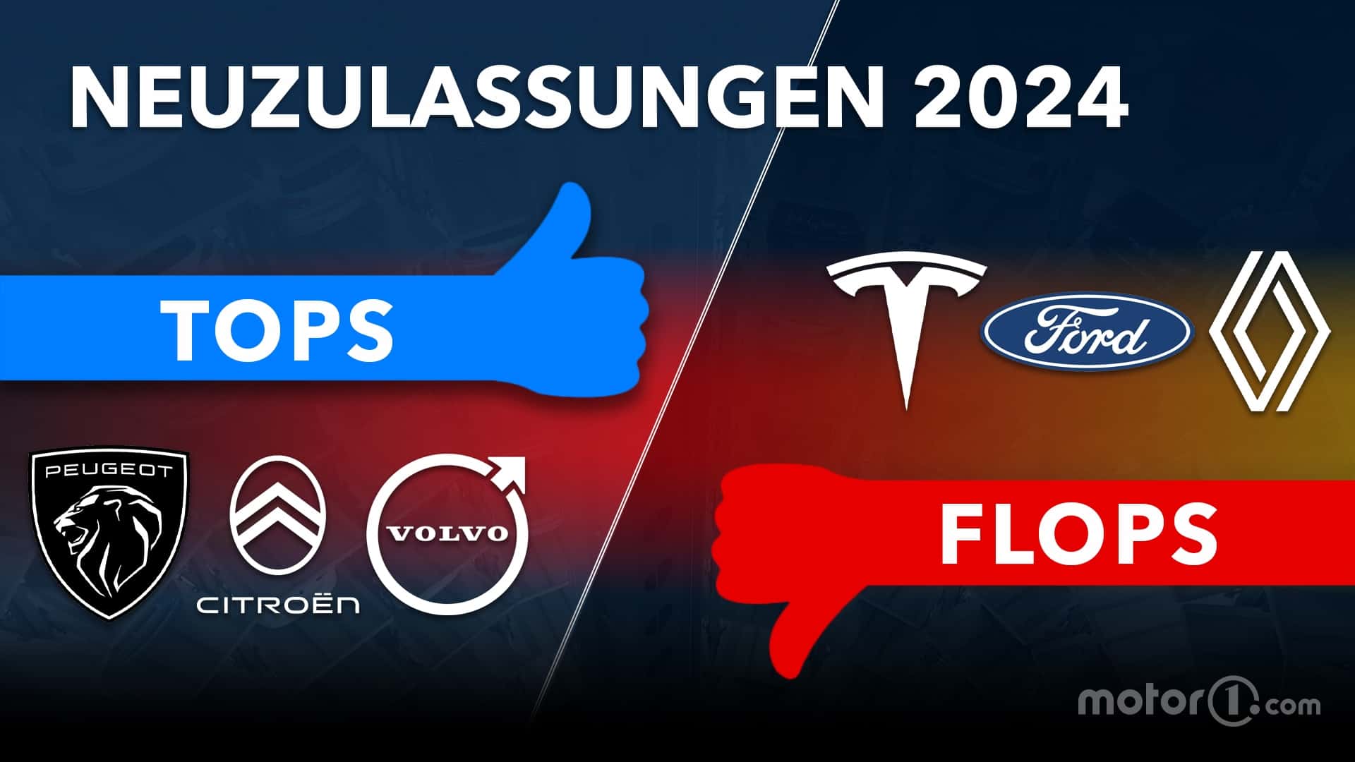 Neuzulassungen 2024 in Deutschland: Gewinner und Verlierer