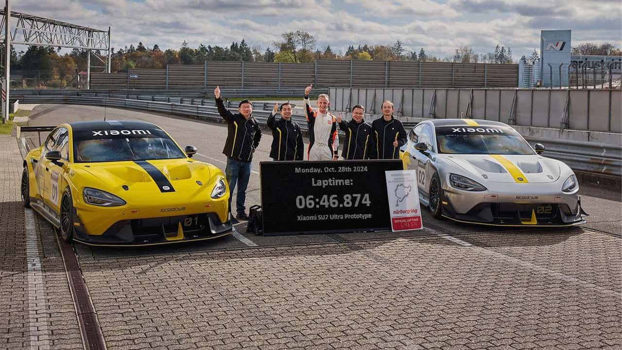 Stripped-Out Xiaomi SU7 Ultra Takes Nurburgring Four-Door Record (Updated)